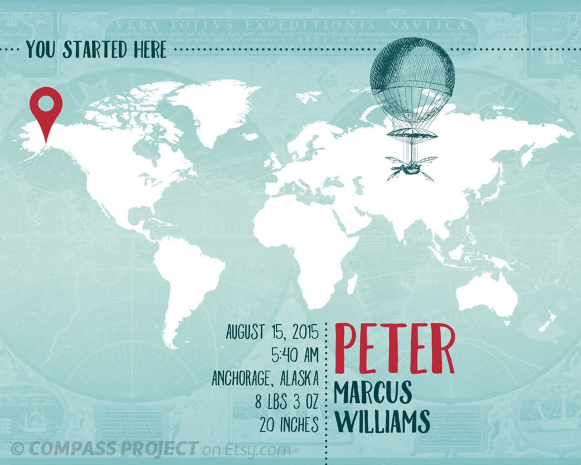 Nursery Map Art, Nursery World Map, Nursery Globe, Custom, World Map ...