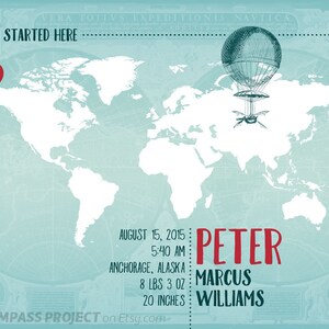 Nursery Map Art, Nursery World Map, Nursery Globe, Custom, World Map ...