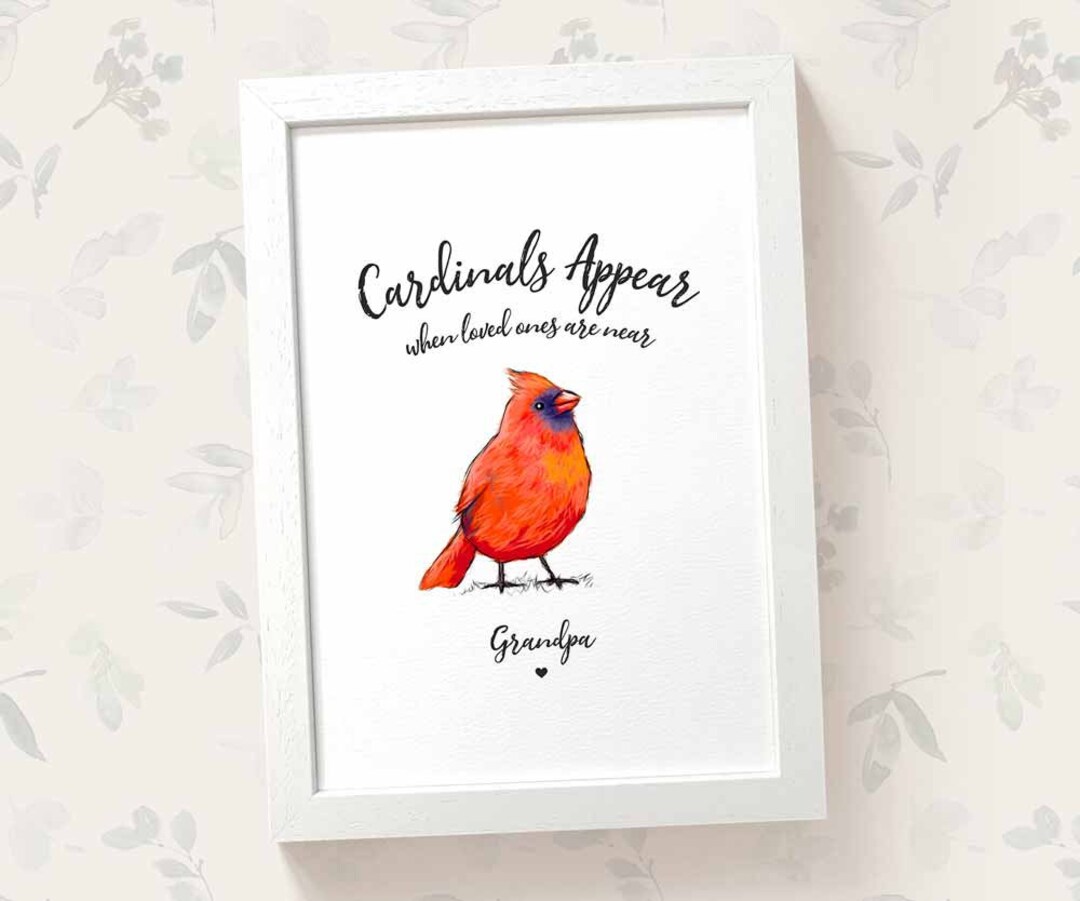 Memorial Gift Print With Name, Cardinals Appear When Loved Ones Are ...
