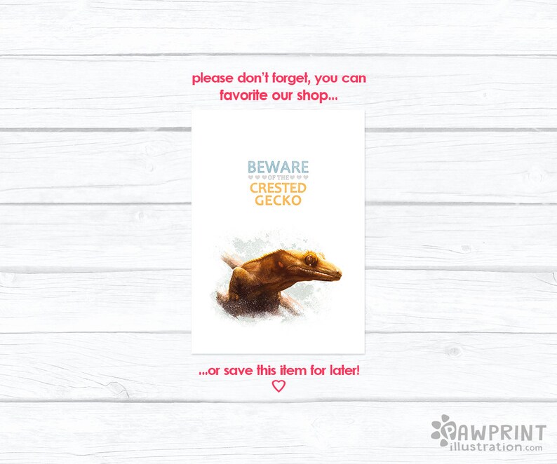 Crested Gecko sign Beware of the Crested Gecko | Etsy