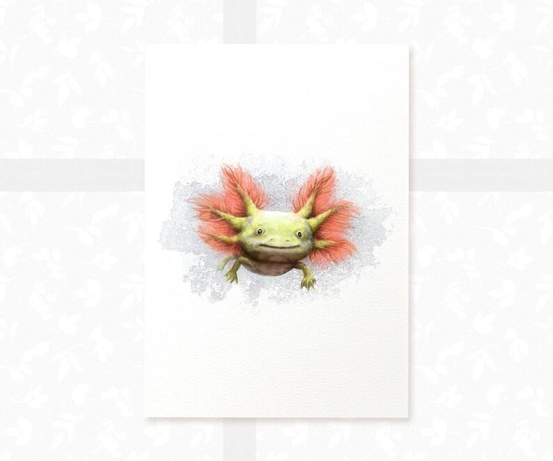 Cute Axolotl Nursery Print Axolotl Poster Axolotl Painting - Etsy
