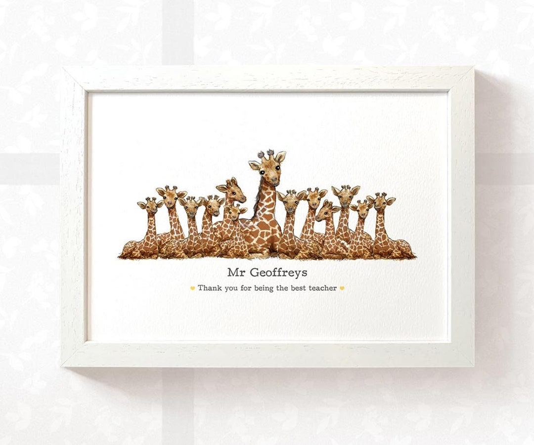 Giraffe Print End of Term Gifts, Best Teacher Gifts Giraffe School Wall ...
