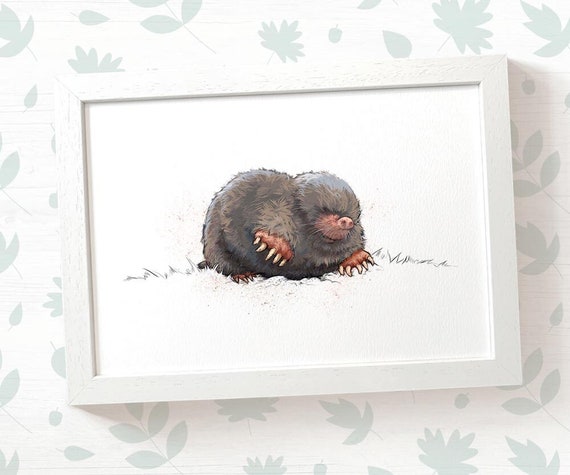 Mole Print Woodland Nursery Decor Woodland Baby Shower Gift - Etsy