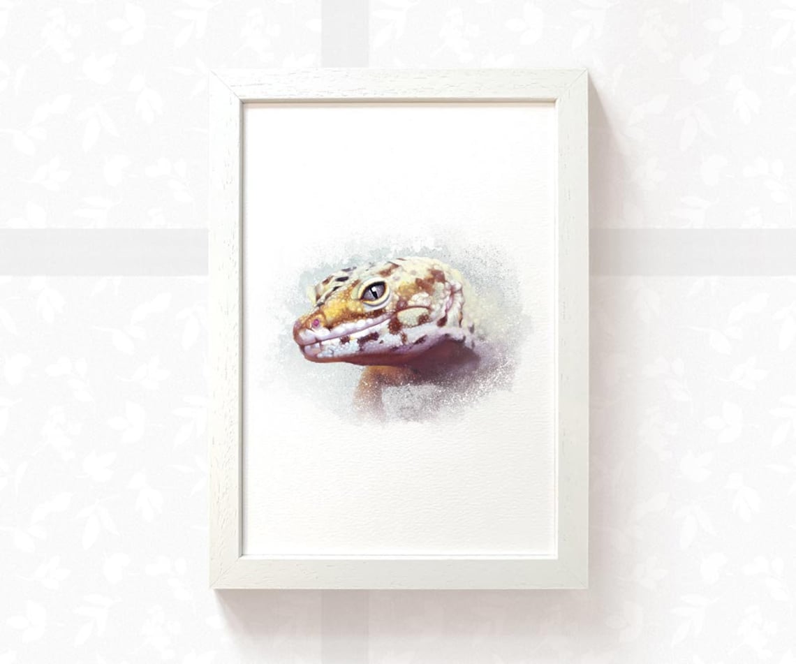 Leopard Gecko Print Leopard Gecko Birthday Gift Leopard - Etsy