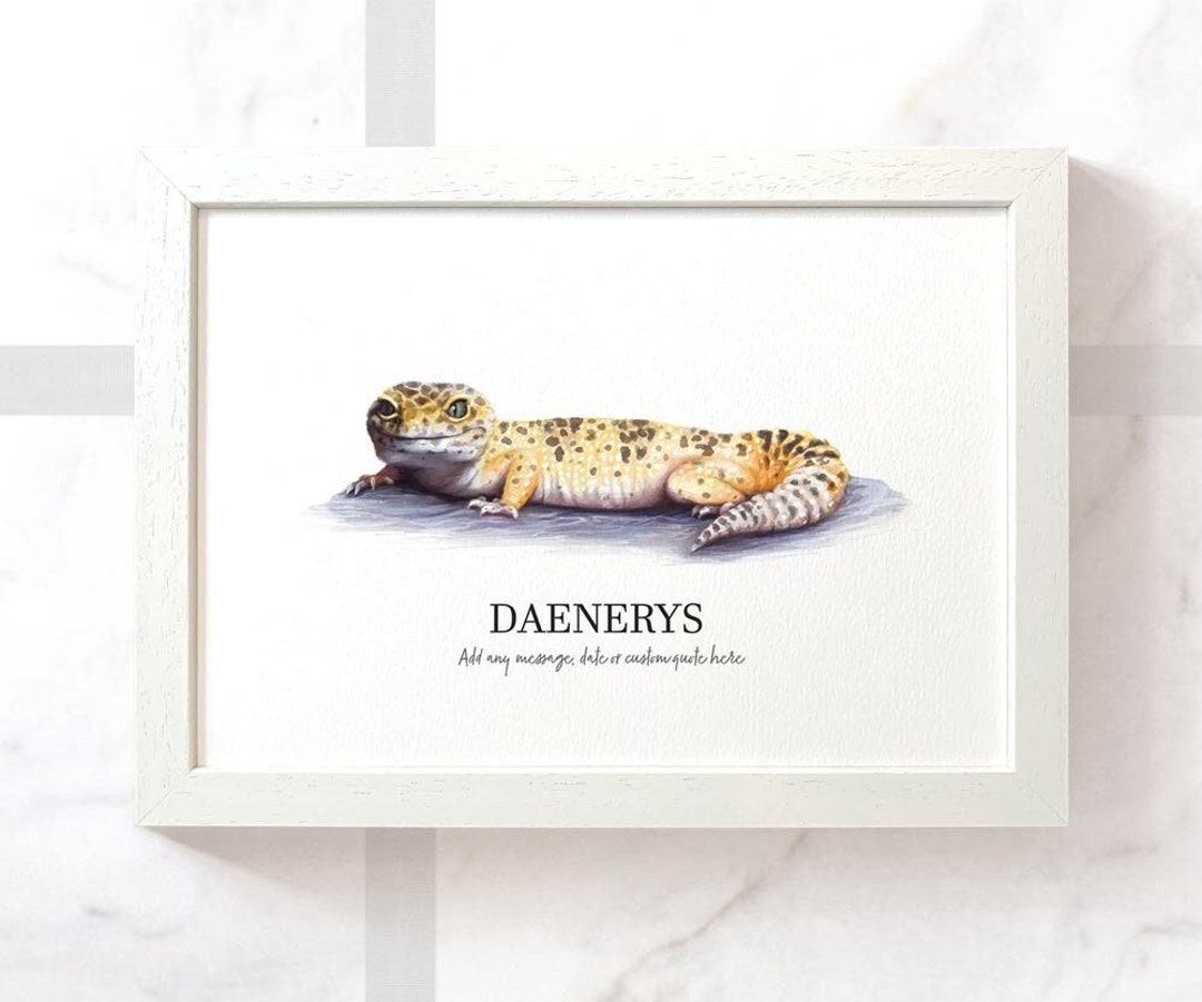 Leopard Gecko Print, Leopard Gecko Birthday Gift Reptile Decor, Normal ...