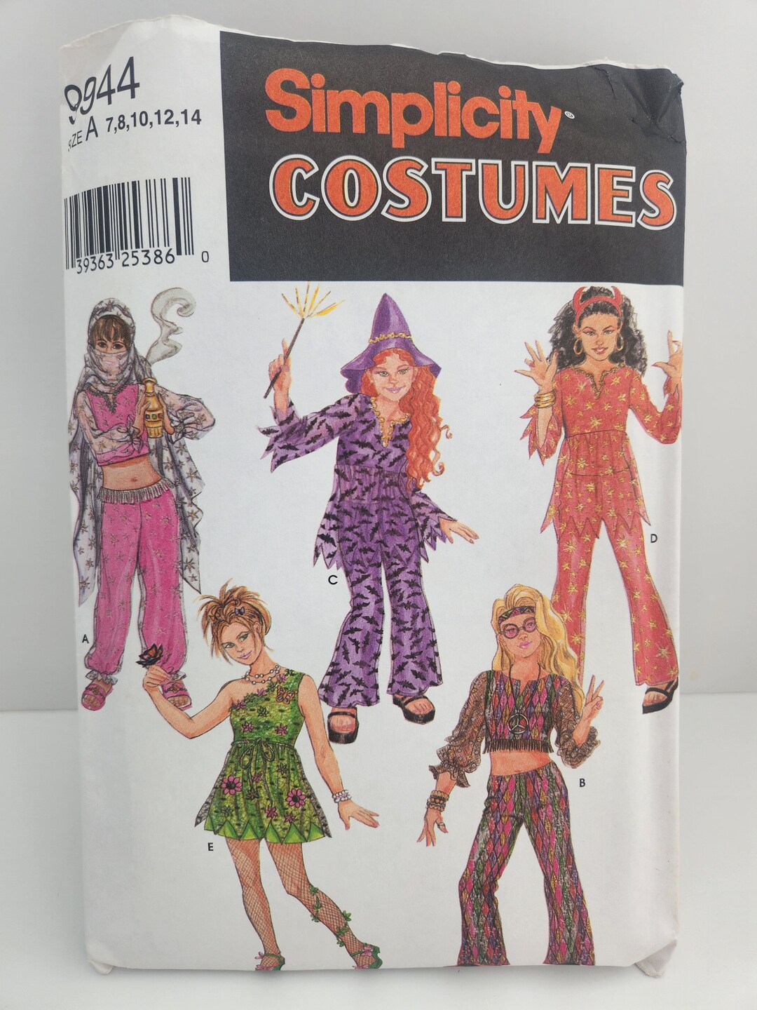 Simplicity 9944 Costumes Sizes 7 8 10 12 14 100% Complete Genie Witch ...
