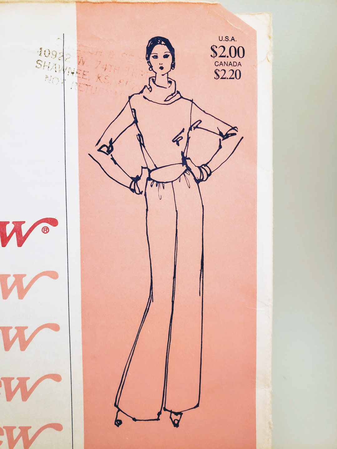 Vintage Stretch & Sew Ann Person 705 Obi Pants Sewing Pattern 100% ...