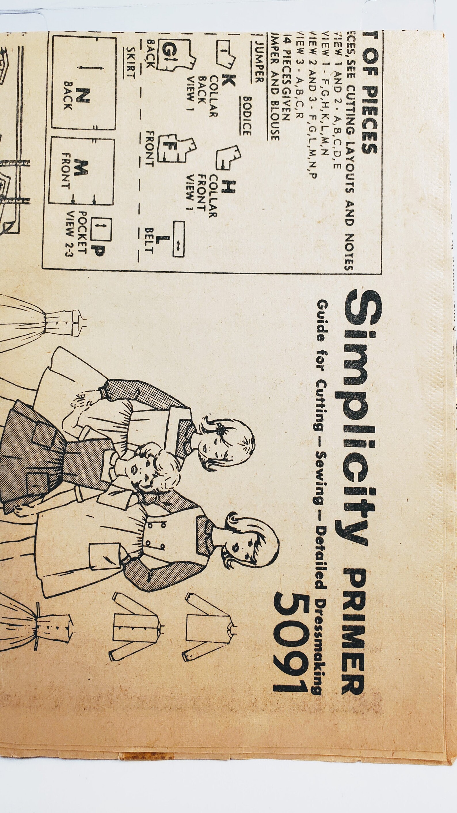 Vintage Simplicity 5091 Child's Dress Sewing Pattern, Size 10 - Etsy