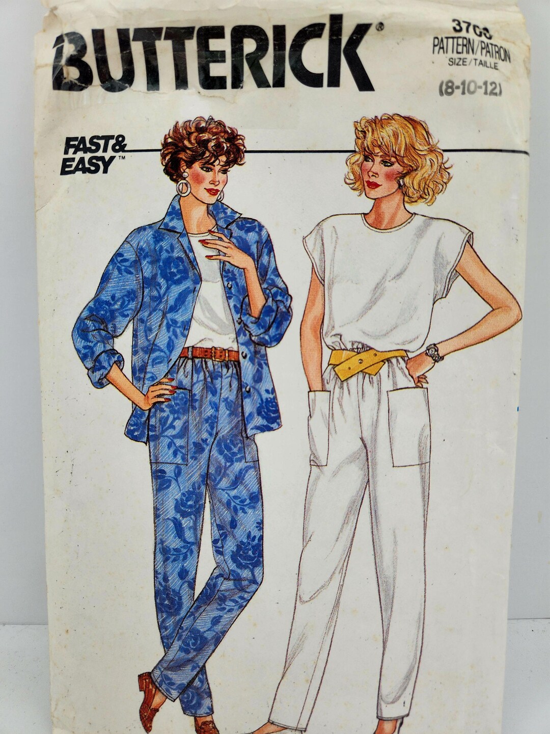 1980s Butterick Sewing Pattern: Shirt, Pants, Top (size 8-12) - Etsy