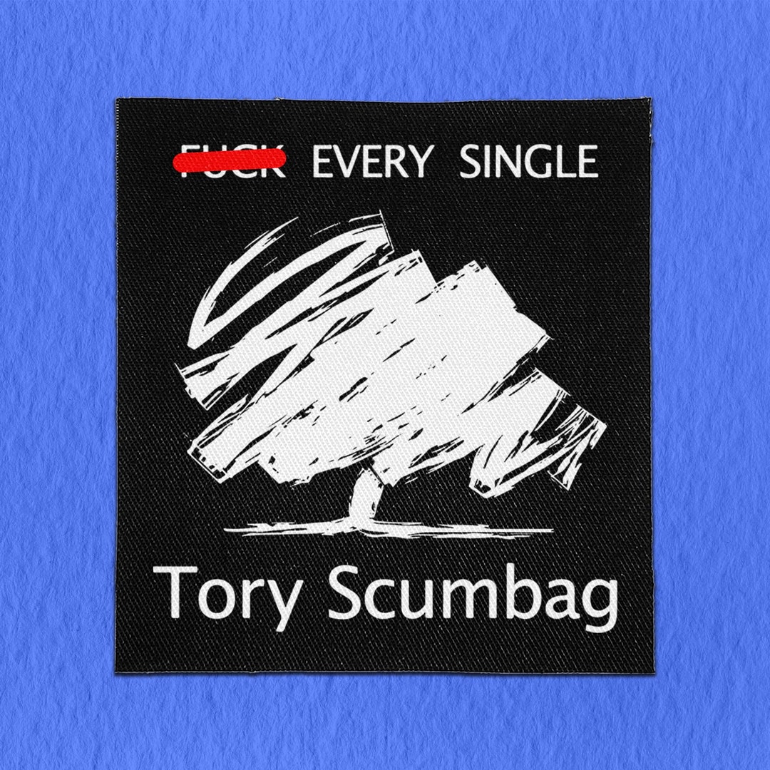 Punk Patch Tory Scum Crust Punk Leftist Patch Anarchist - Etsy