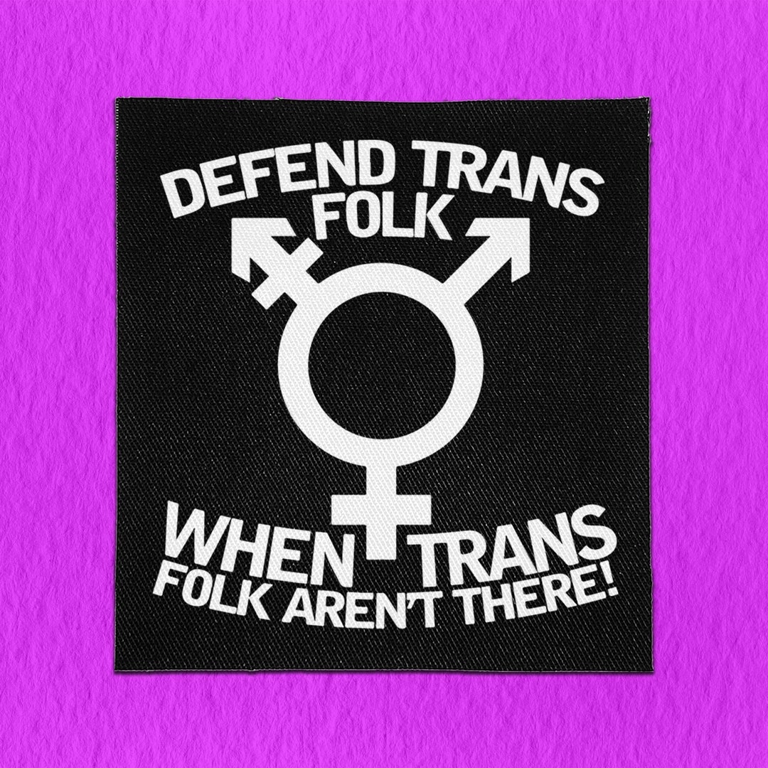 Punk Patch Defend Trans Folk Queer Punk Crust Punk Punk Vest Leftist - Etsy