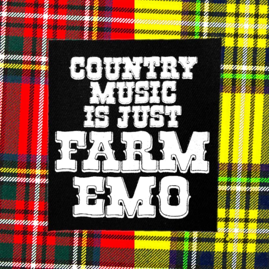 Punk Patch Country Music is Farm Emo Patches for Jackets Battle Jacket ...