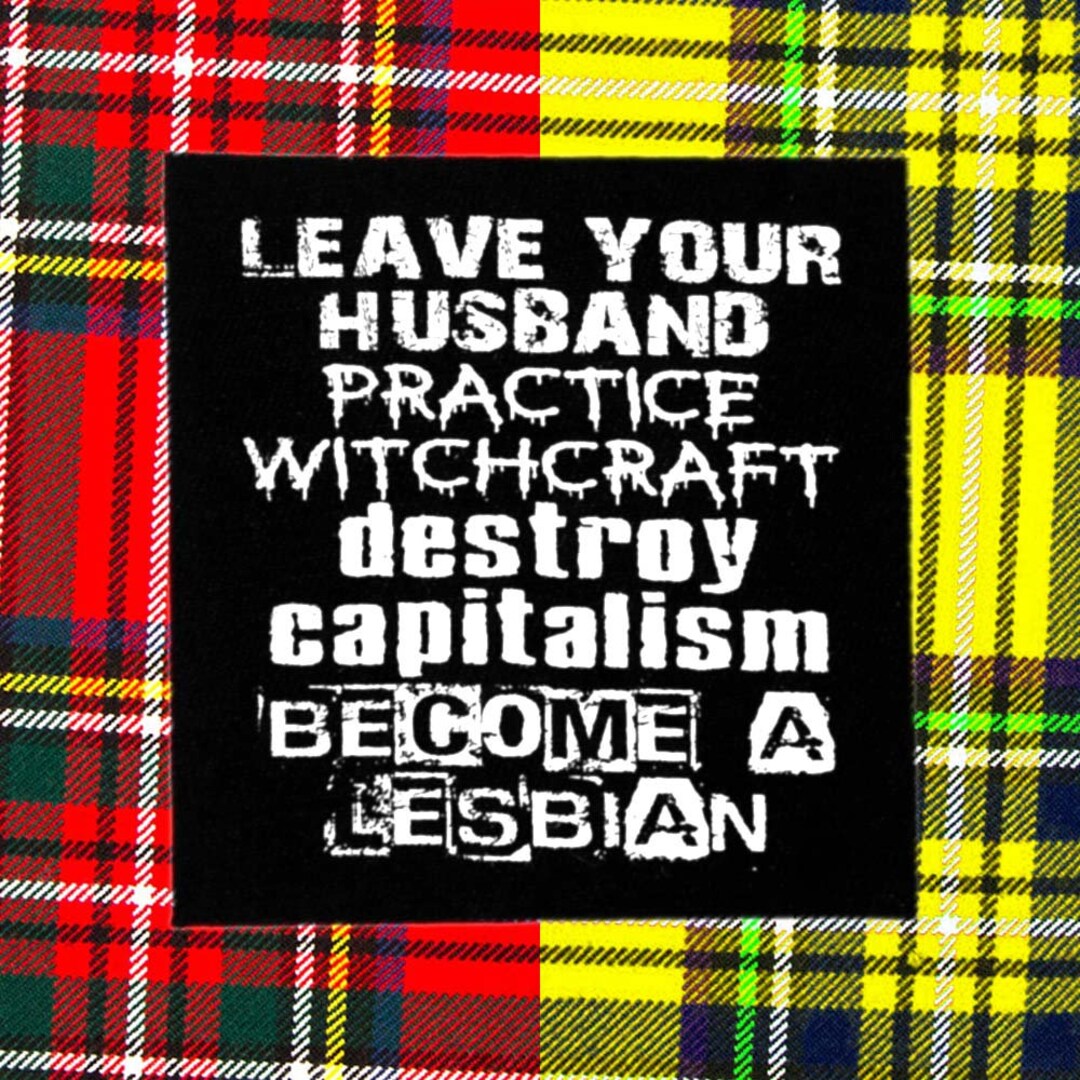 Punk Patch Become a Lesbian Patches for Jackets Battle Jacket Punk Vest ...