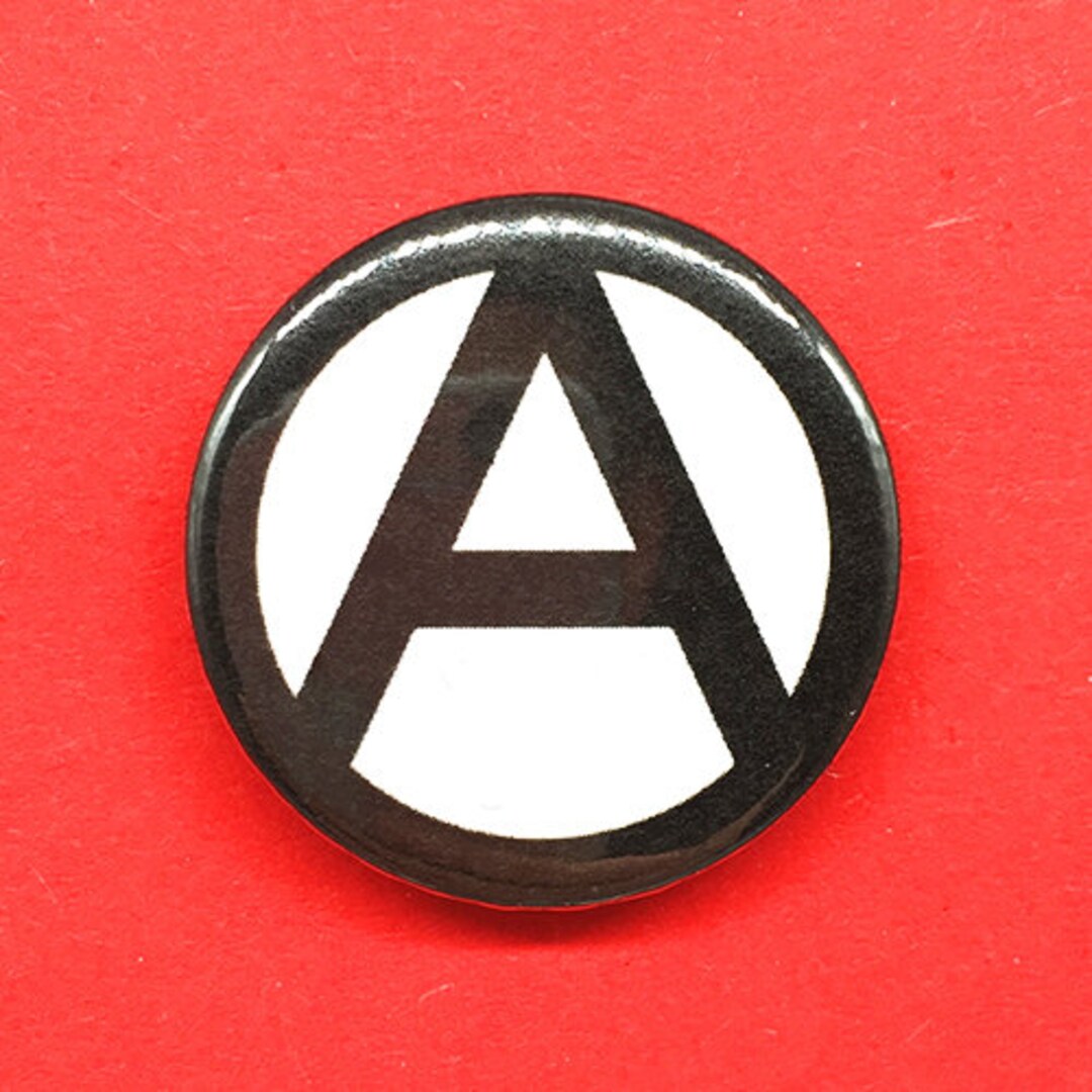 Anarchy Symbol Button Pin Badge | Punk Buttons | Leftist | Protest Pins ...