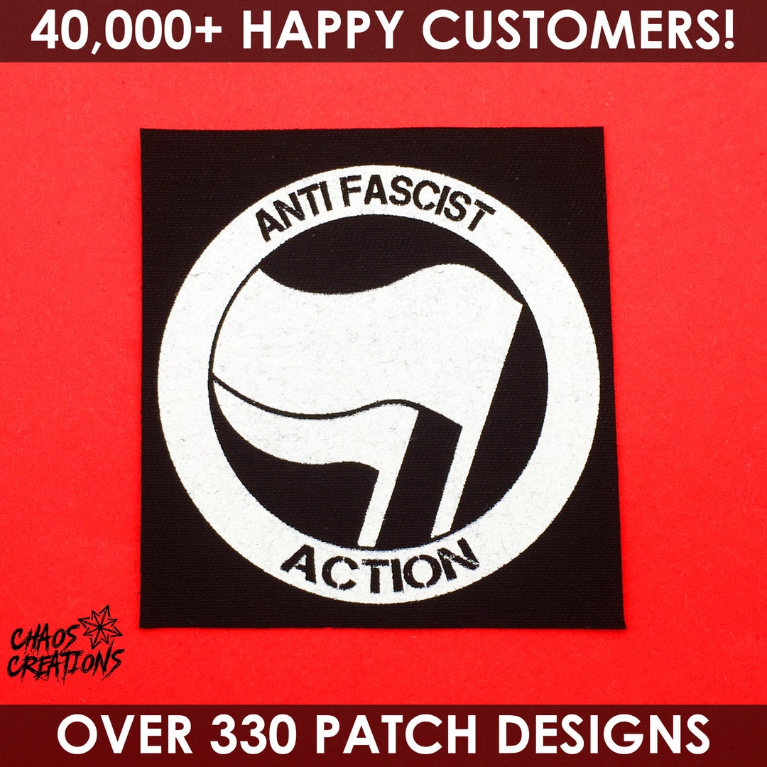 Anti-fascist Action Flag Sew on Punk Patch - Etsy