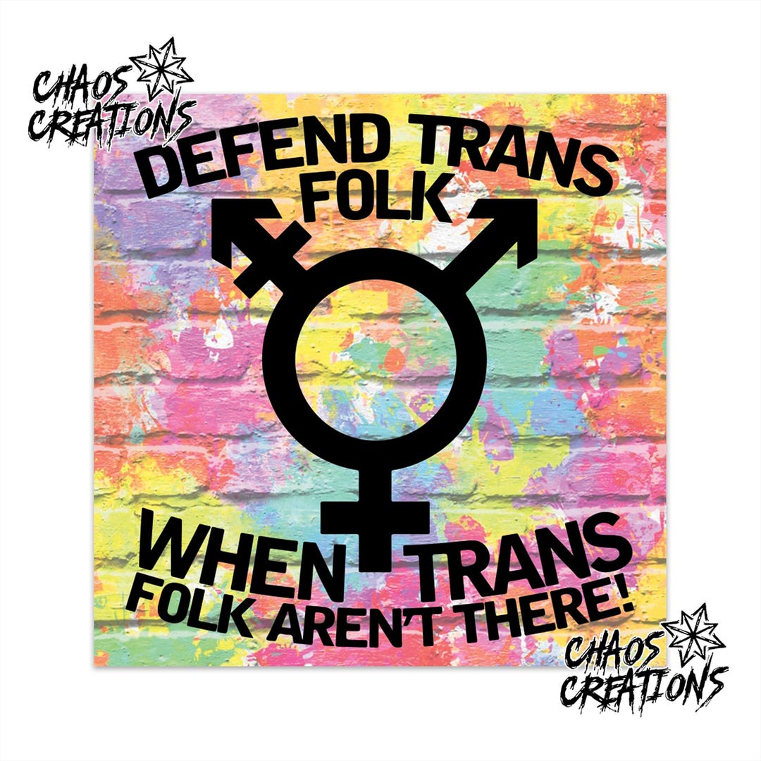 Sticker Pack or Single - Defend Trans Folk - Etsy