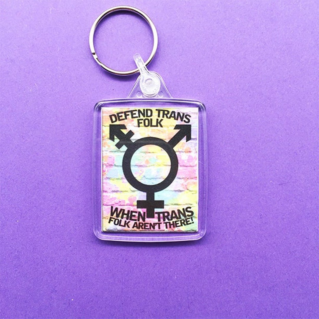 Key Chain Keyrings Defend Trans Folk Key Rings Keychain Punk Car ...