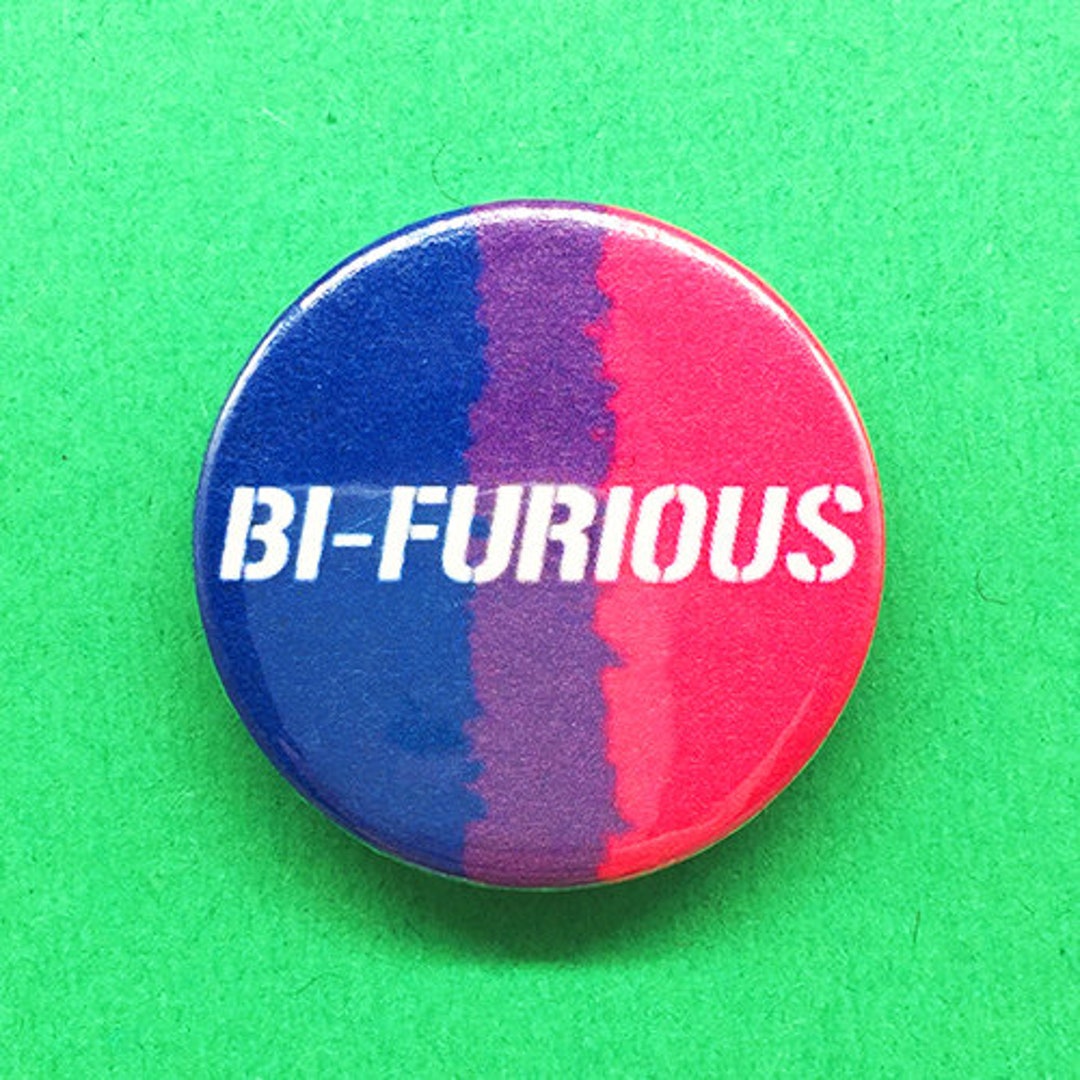 Bi Furious Button Pin Badge - Etsy