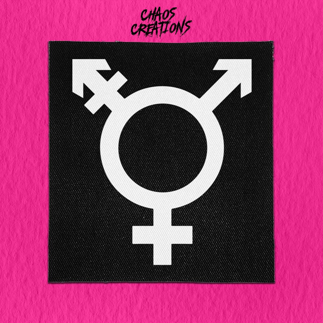 Sew on Punk Patch - Trans Symbol - Etsy