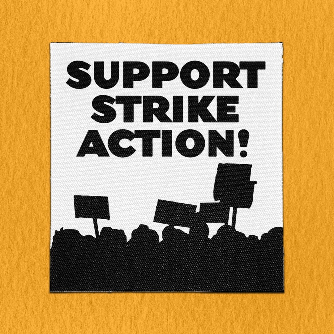 Punk Patch Support Strike Action Crust Punk ACAB Anarchist - Etsy