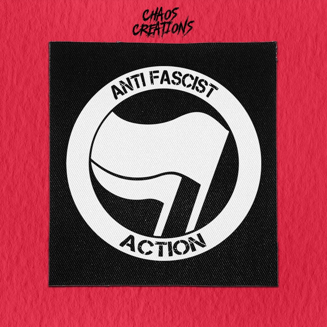 Sew on Punk Patch - Anti Fascist Action - Etsy