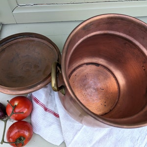 Antique French Copper Pot, Vintage Bellied Cooking Pan, Belly Saucepan ...