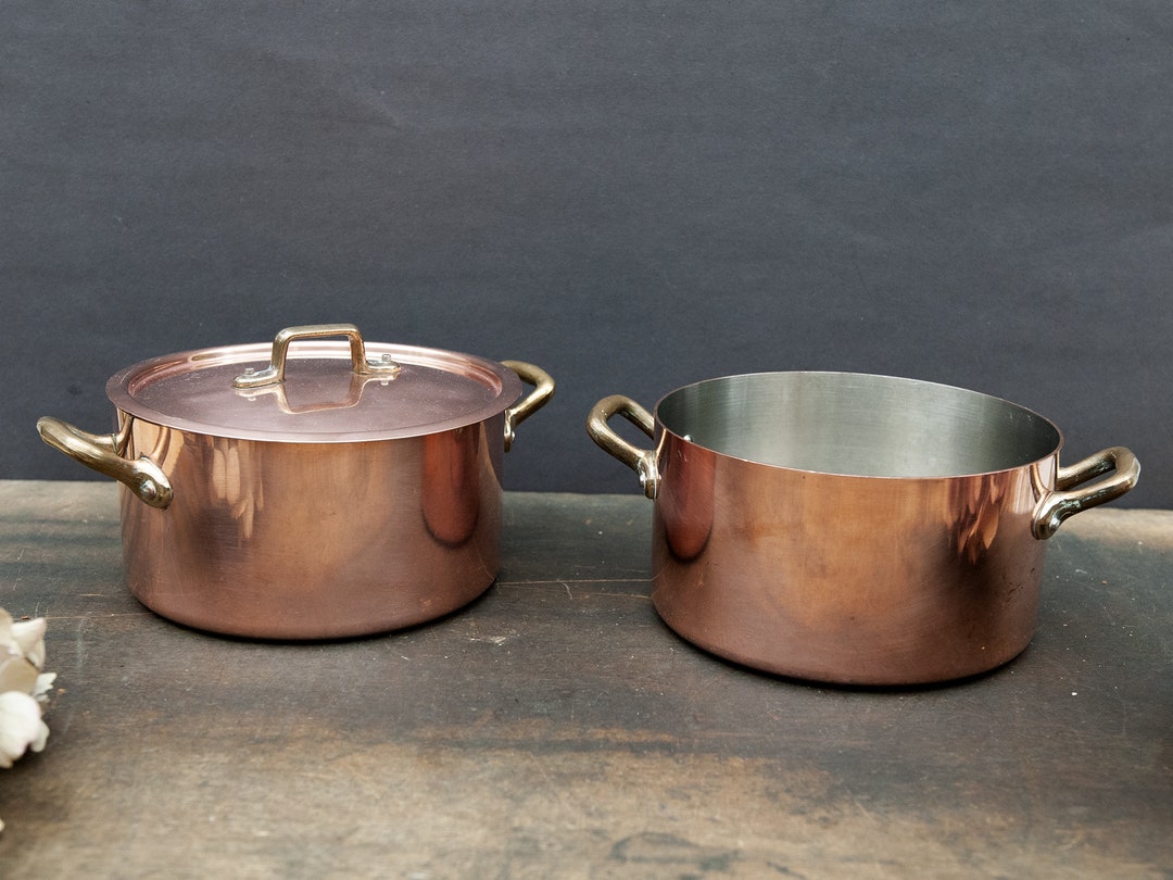 Vintage Cooking Pots French Antique Copper Pots and Pans - Etsy