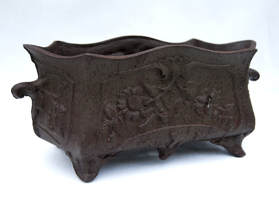 French Antique Cast Iron Planter Box Vintage Small | Etsy