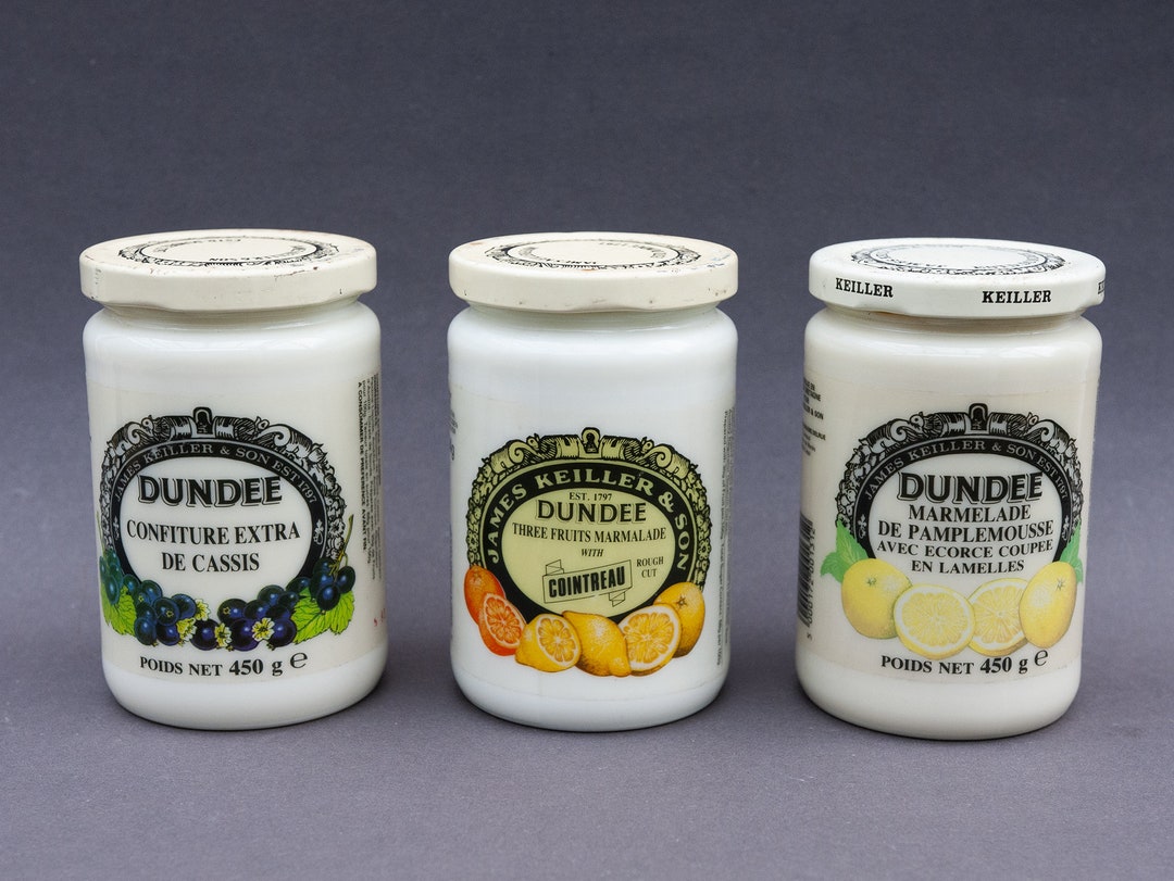 DUNDEE Vintage Marmalade Jars, Antique French Jam Jars Set of 3, Small ...