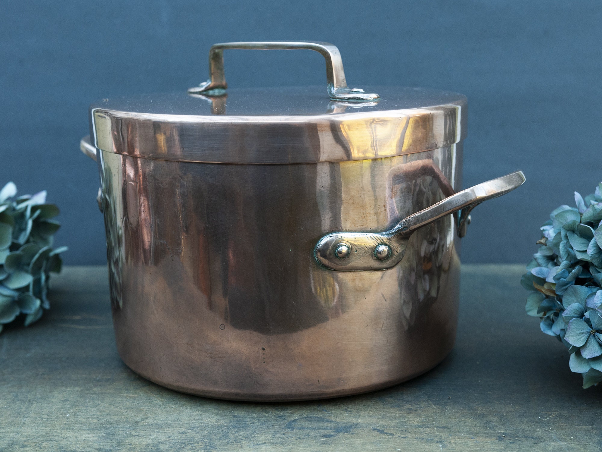 French Copper Rondeau Pot - Etsy