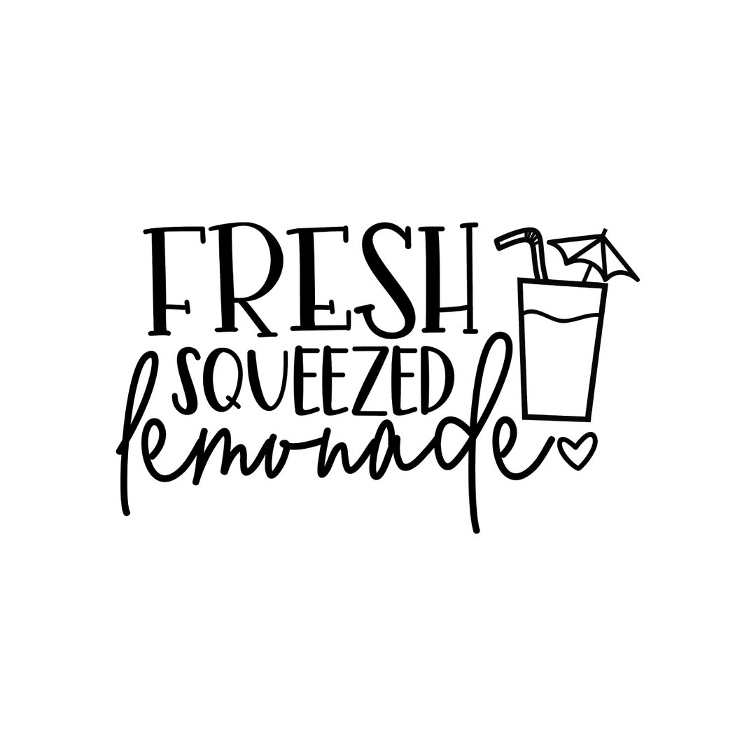 Fresh Squeezed Lemonade - Kitchen Decor Saying Vinyl Decal - for Signs ...