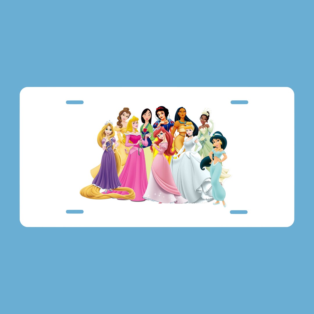 Personalized Custom Disney Princesses Novelty Front License Plate ...