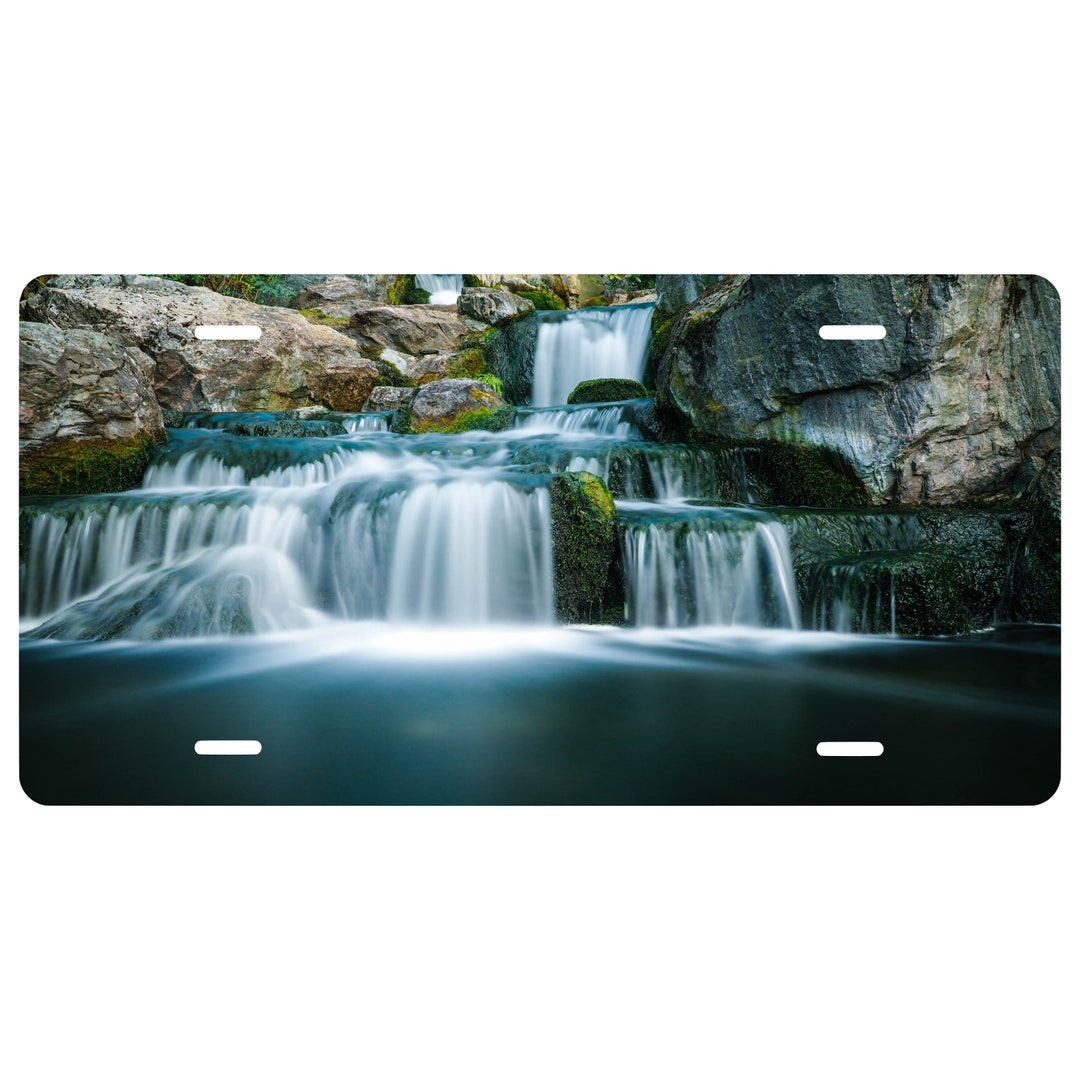 Personalized Custom " Beautiful Waterfall 1 " Novelty Front License ...