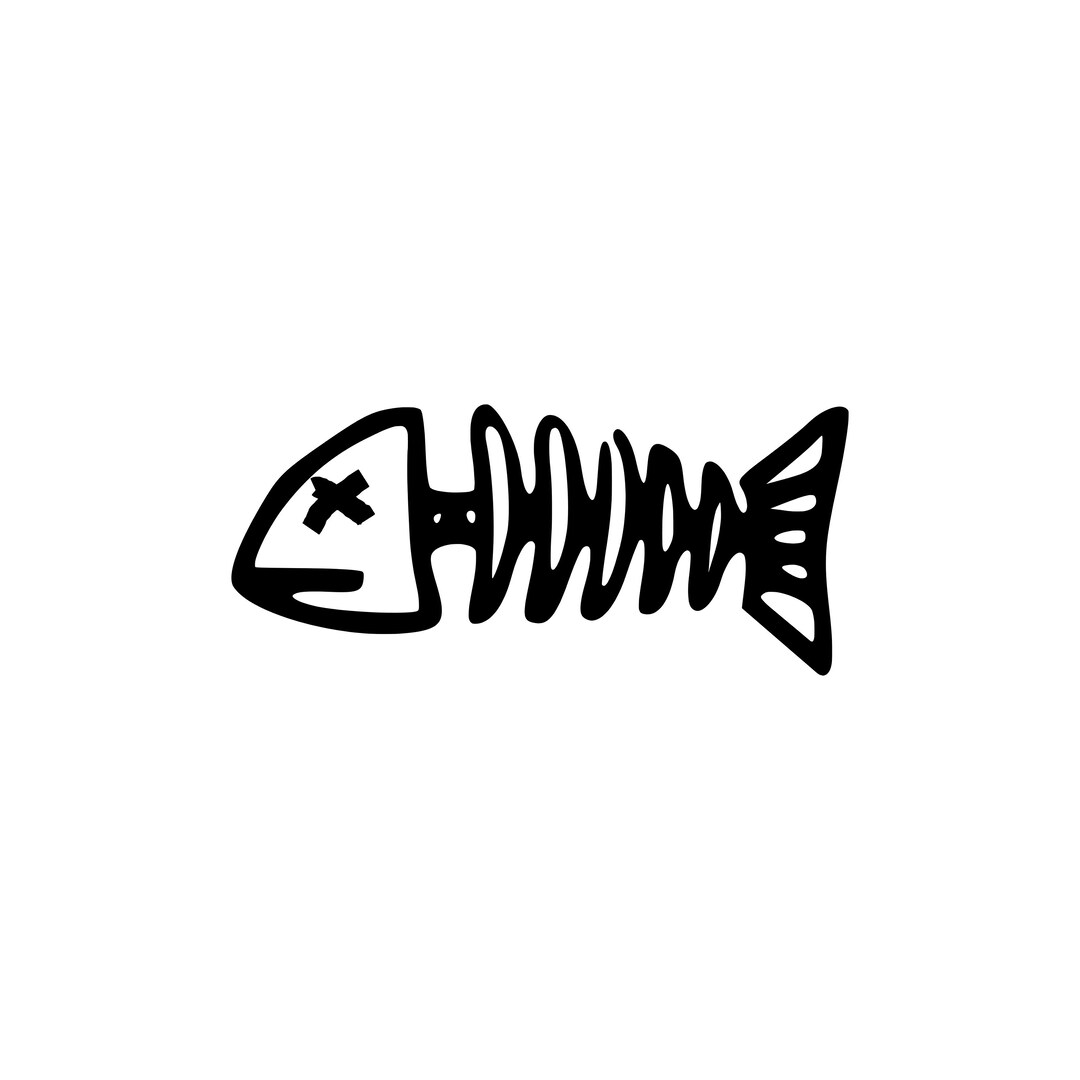 Fish Skeleton Vinyl Decal - Fishing | Ocean | Saltwater | Freshwater ...