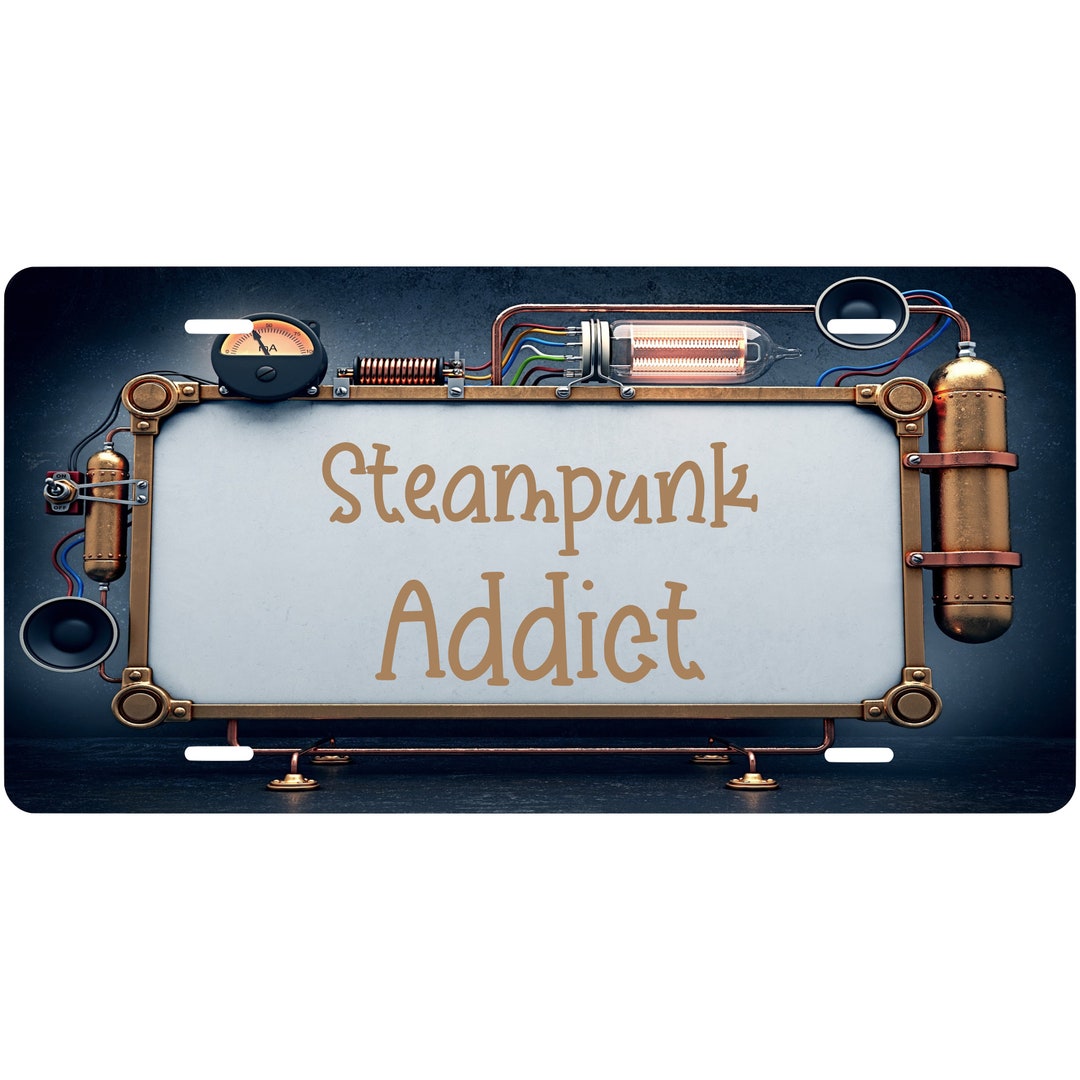 Personalized Custom Steam Punk Novelty Front License Plate - Steampunk ...