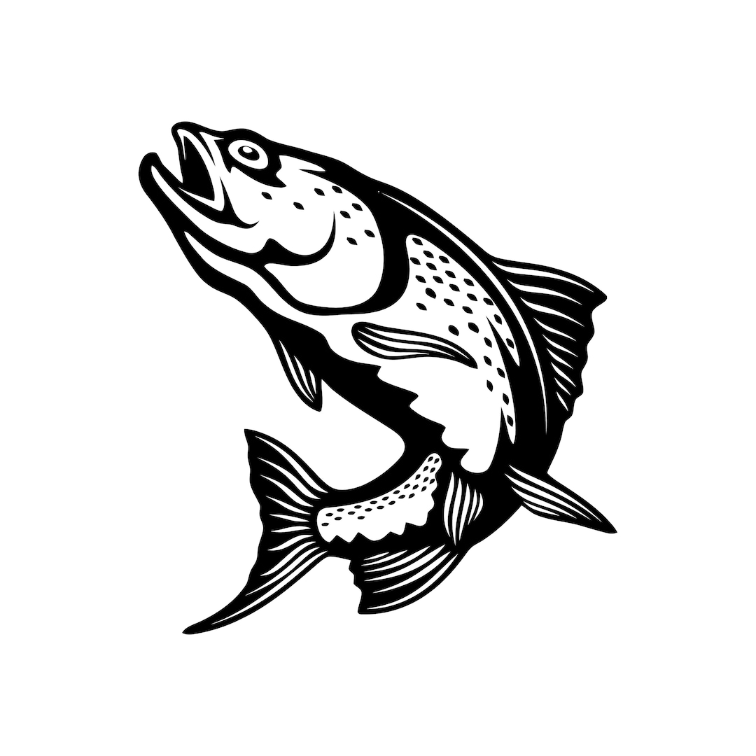 Salmon 2 Fish Fishing Vinyl Decal - Fish | Sea | Freshwater | Ocean ...