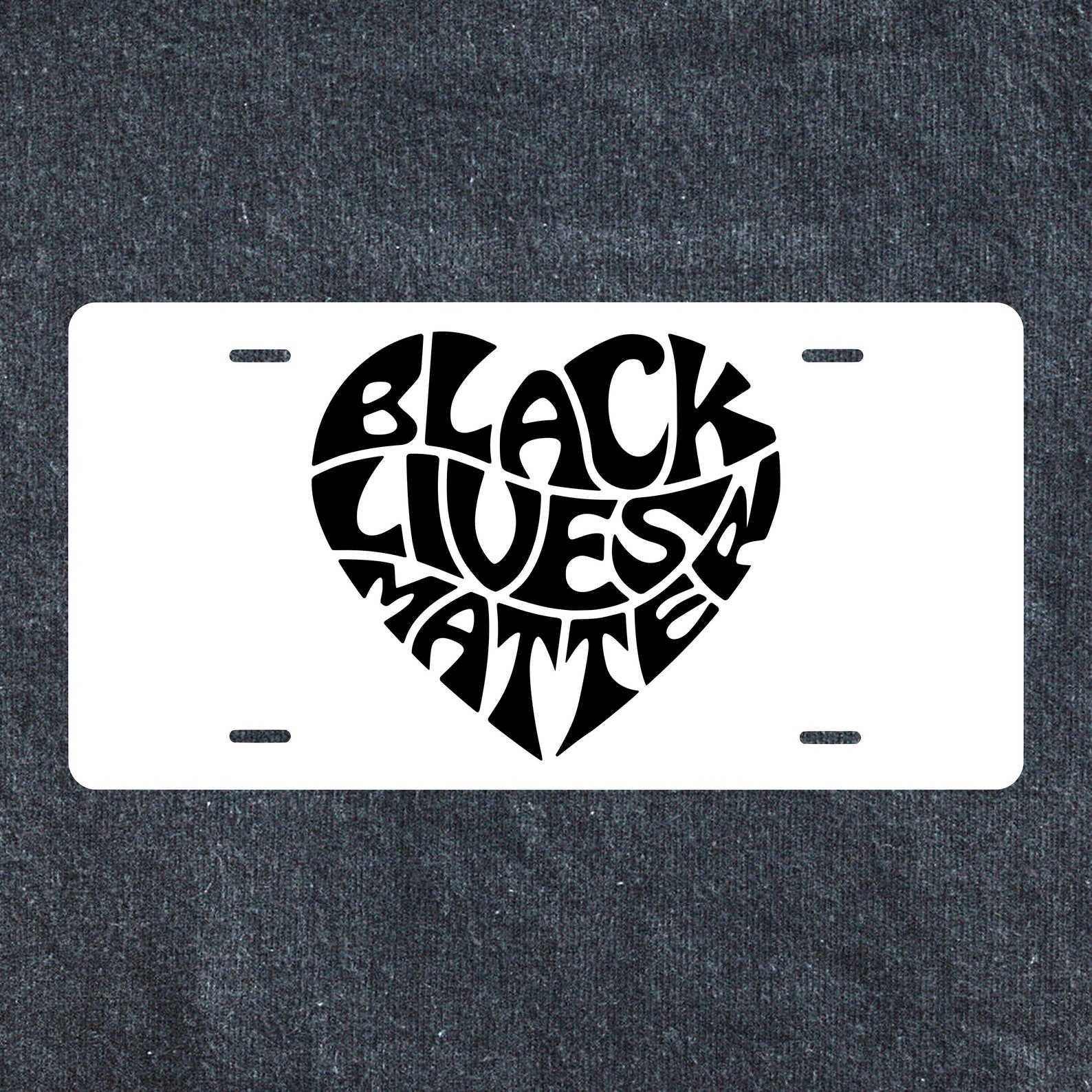 Custom BLM Words in a Heart Front License Plate Civil Rights - Etsy