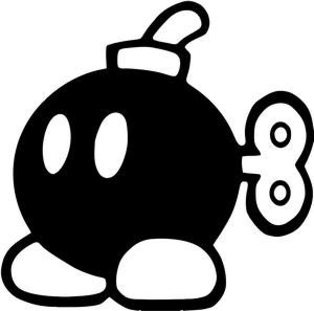 Bomb Super Mario Bros Nintendo Vinyl Decal - for Cars, Laptops, Sticker ...