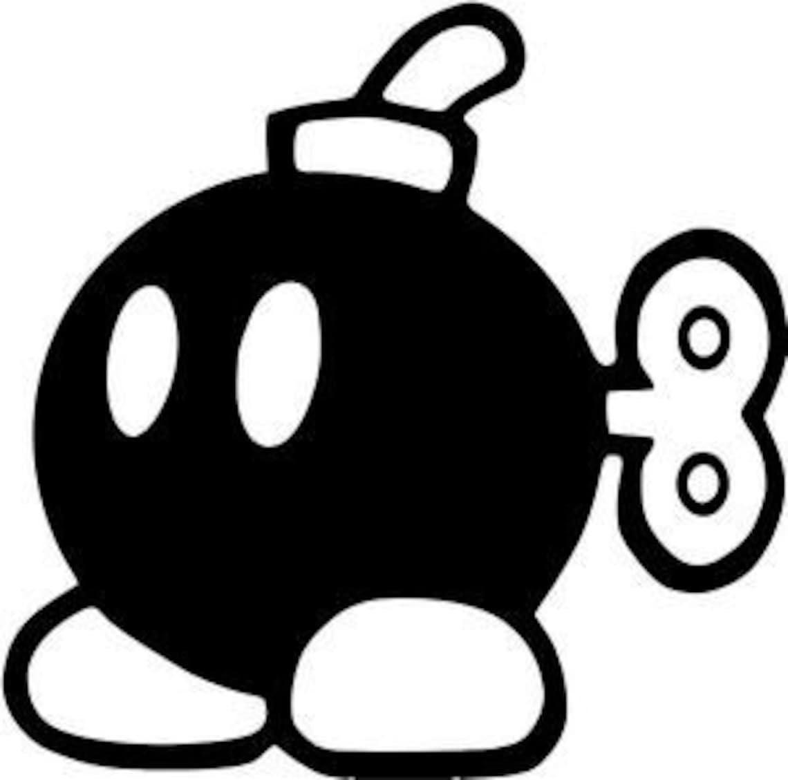 Bomb Super Mario Bros Nintendo Vinyl Decal - for Cars, Laptops, Sticker ...