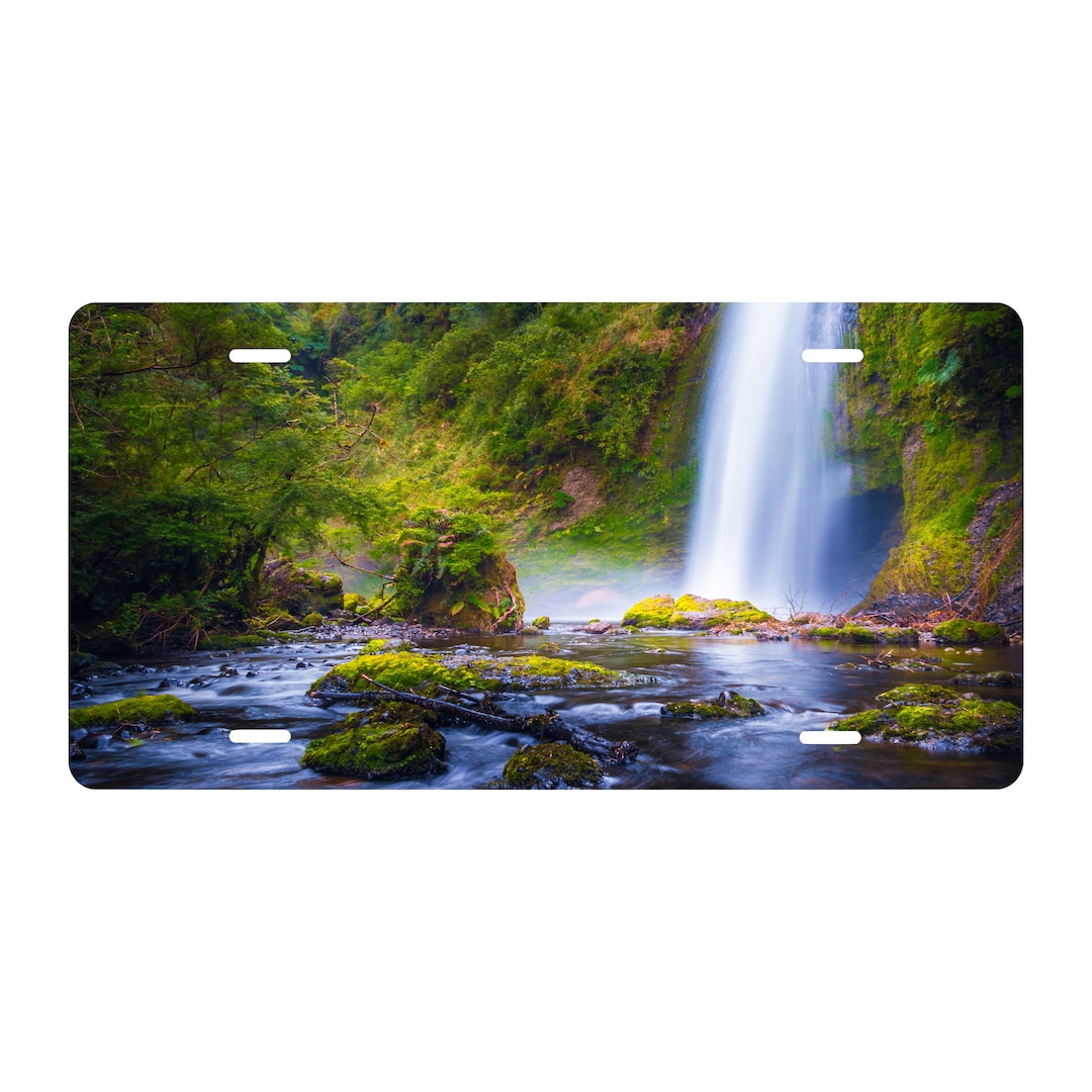 Personalized Custom " Beautiful Waterfall 3" Novelty Front License ...