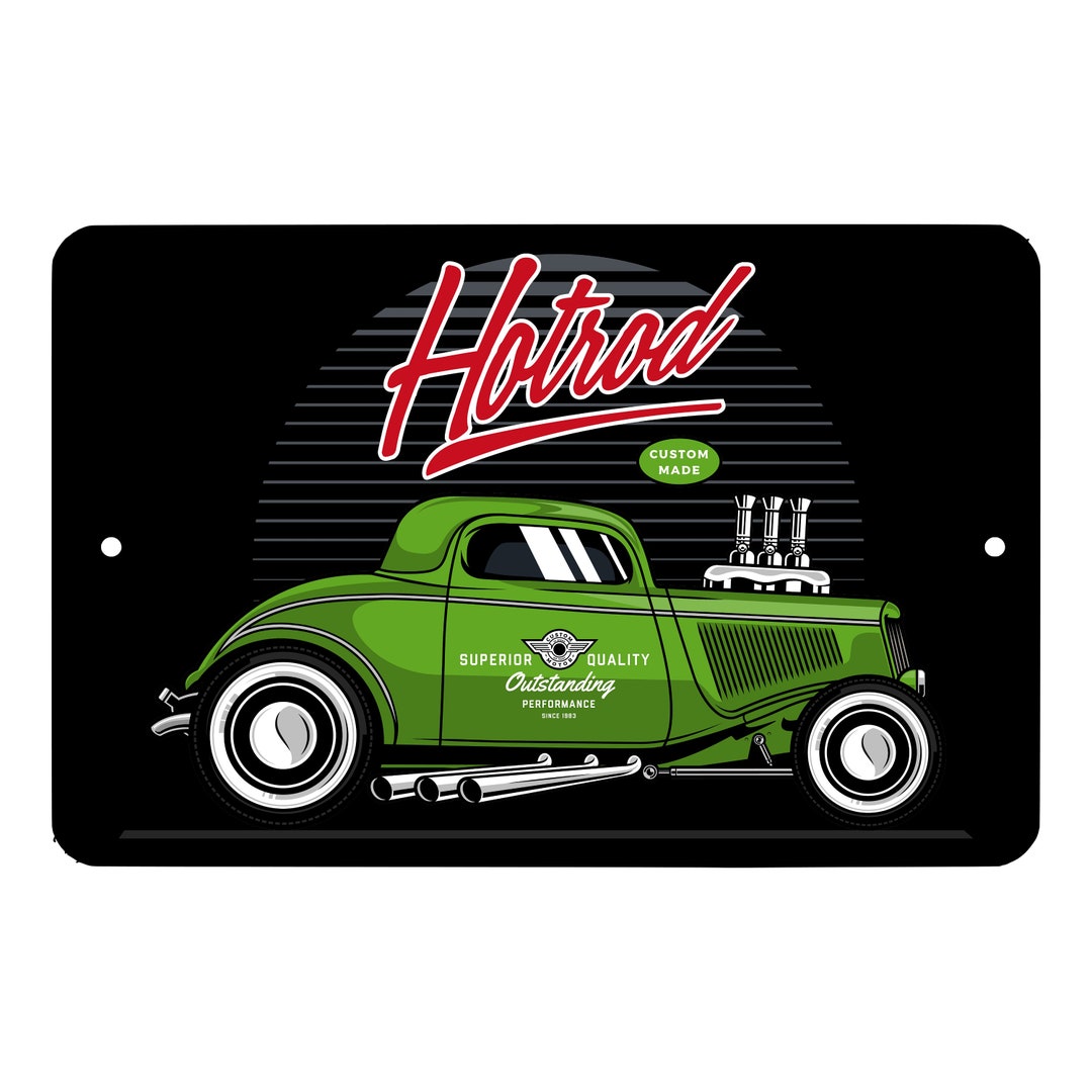 Hot Rod Sign Vintage Style 11 - Hotrod - Car - Garage Sign - Aluminum ...