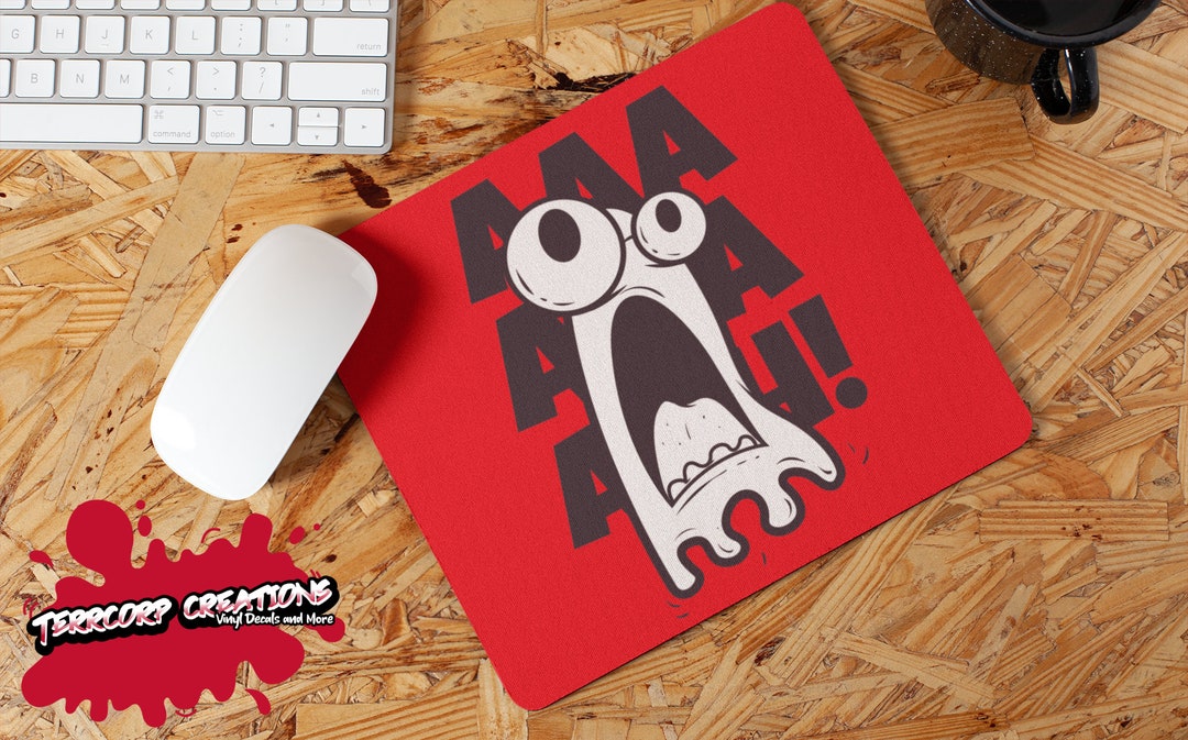 AAAH Screaming Monster Mouse Pad - Funny Mousepad - Humor Mouse Mat ...