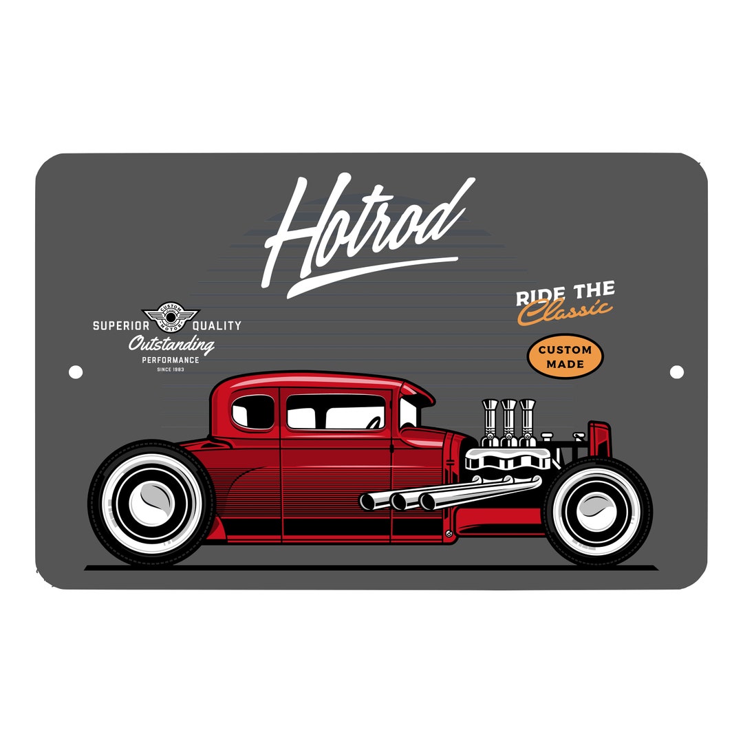 Hot Rod Sign Vintage Style 9 - Hotrod - Car - Garage Sign - Aluminum ...