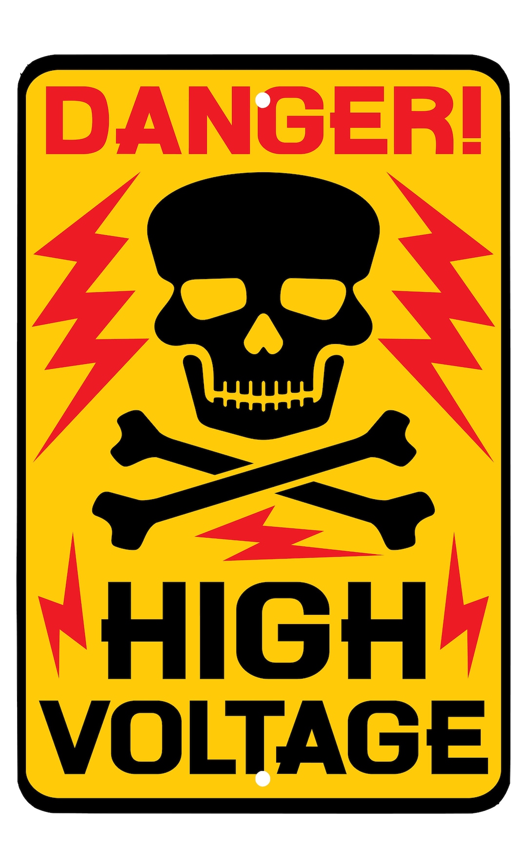 Danger High Voltage Metal Sign - Wall Decor - Man Cave - She Shed ...
