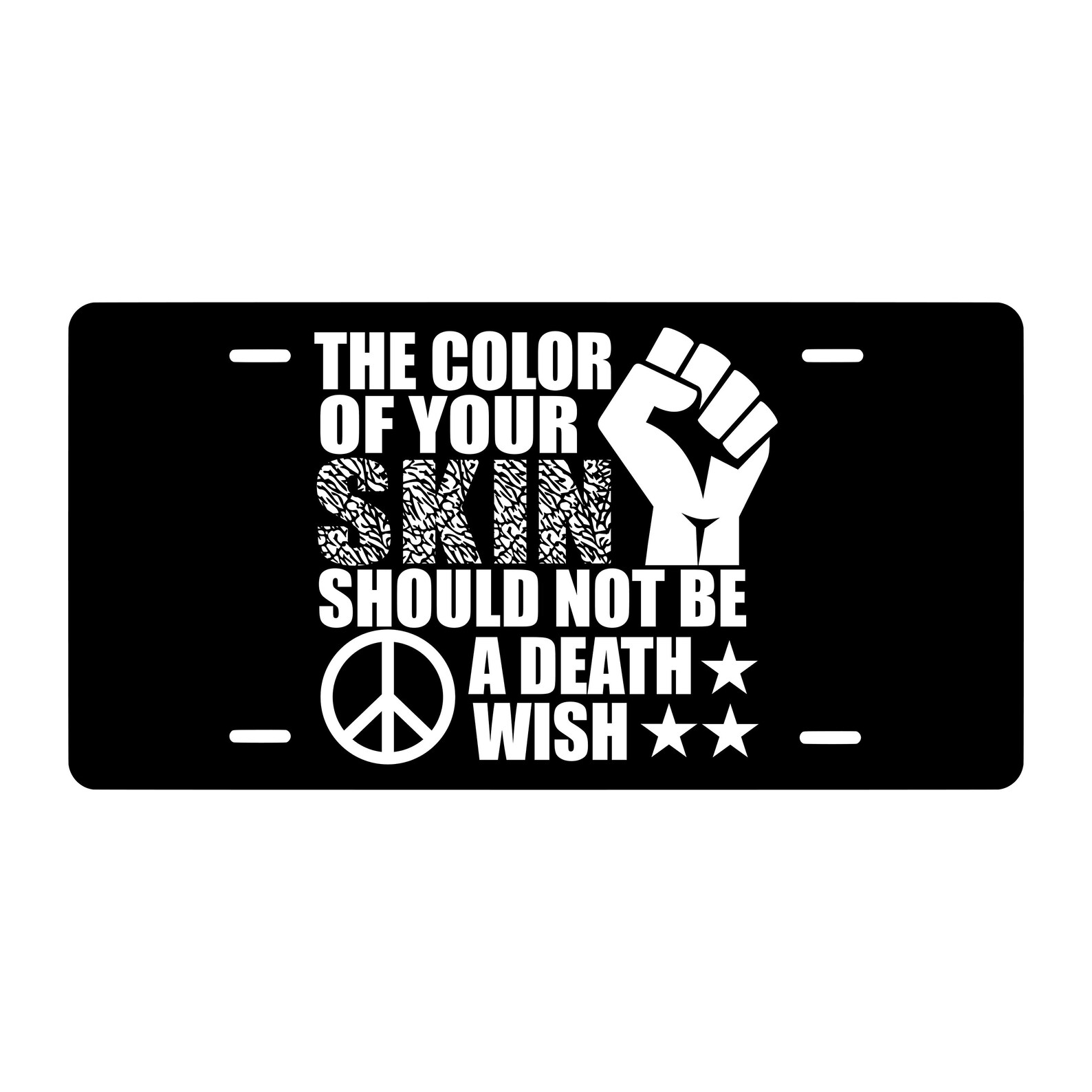 Custom BLM color of Your Skin Front License Plate - Etsy