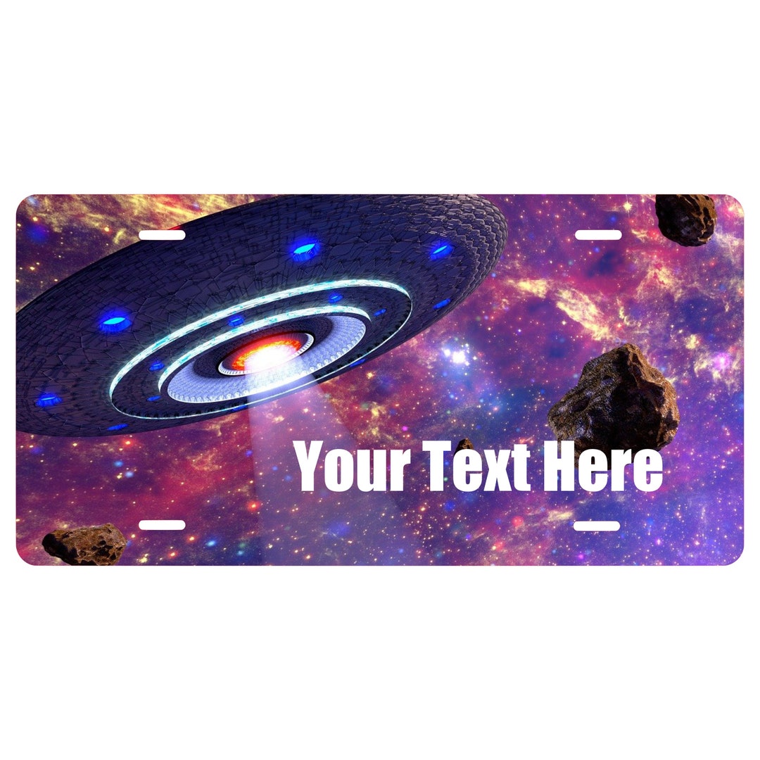Personalized Custom UFO Outer Space Novelty Front License Plate - Space ...