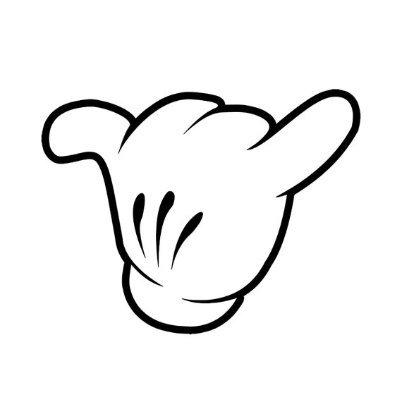 Disney Mickey Hang 10 Hand Vinyl Decal Mickey Mouse | Etsy