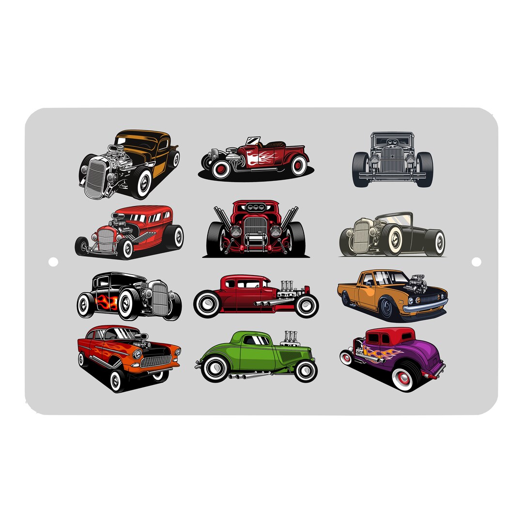 Hot Rod Sign Vintage Style - Hot Rods - Car - Garage Sign - Aluminum ...