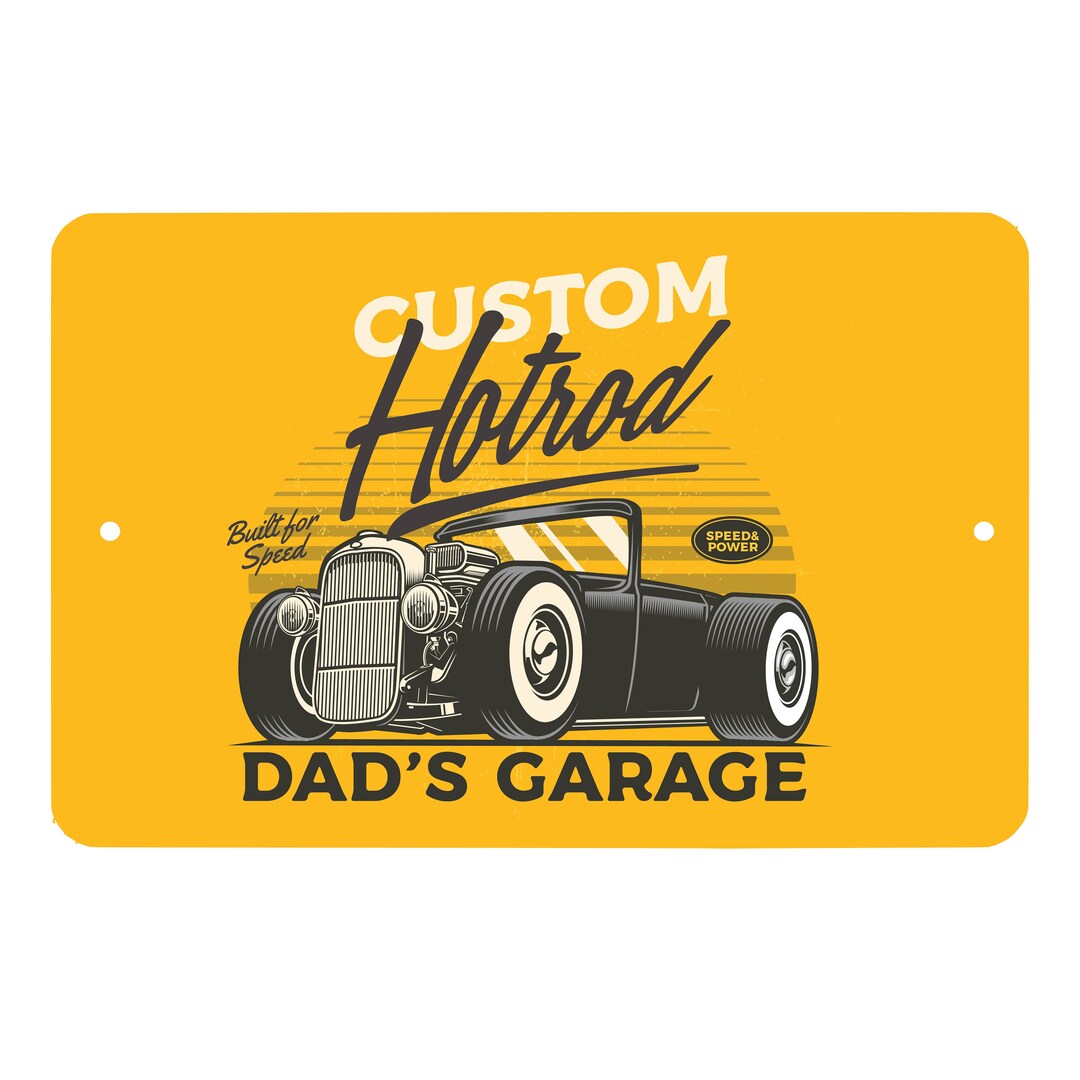 Hot Rod Sign Vintage Style 4 - Hotrod - Car - Garage Sign - Aluminum Door Sign - Wall Sign ...