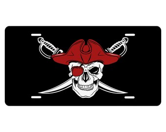 Pirate Flag License Plate - Etsy